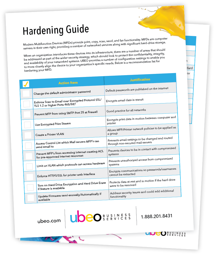 UBEO's MFP Hardening Guide