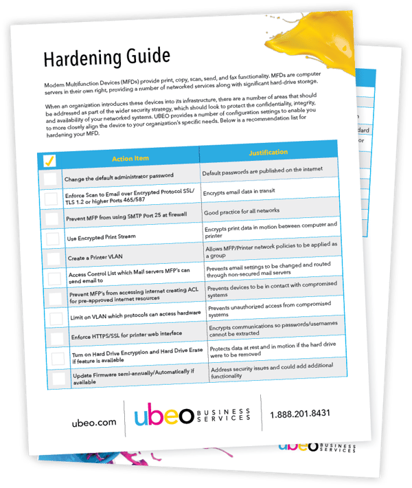 UBEO's MFP Hardening Guide